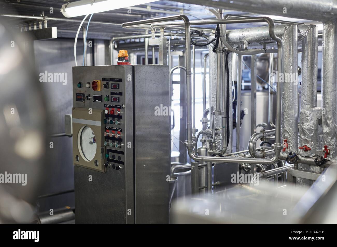 Background image of industrial workshop at production plant, control ...