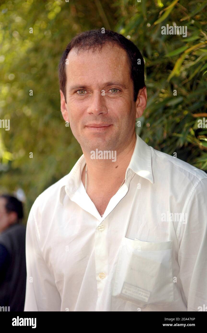 French actor Christian Vadim poses at the Roland Garros 'VIP Village ...