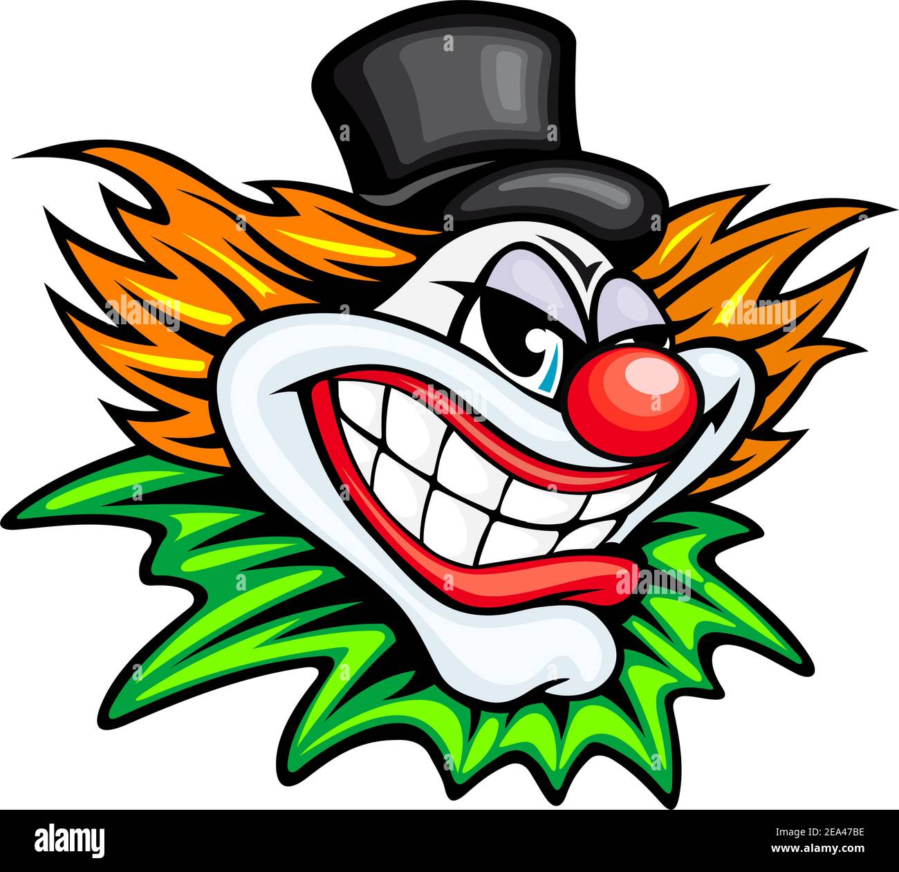 Angry circus clown or joker in cartoon style Stock Vector Image & Art ...