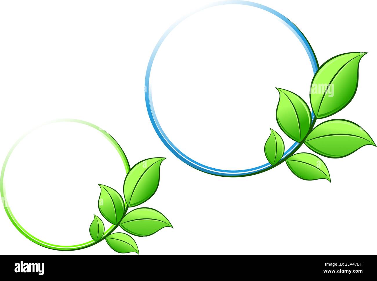 Frame with green leaves for ecology or environment design Stock Vector ...
