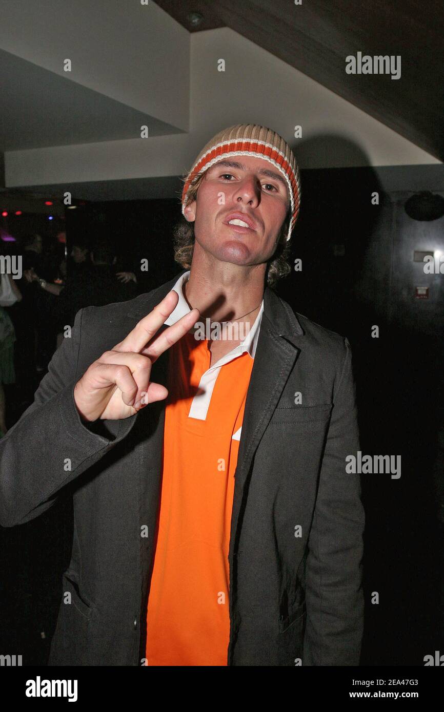 US Tennis player Vincent Spadea attends a Roland Garros party at the ...