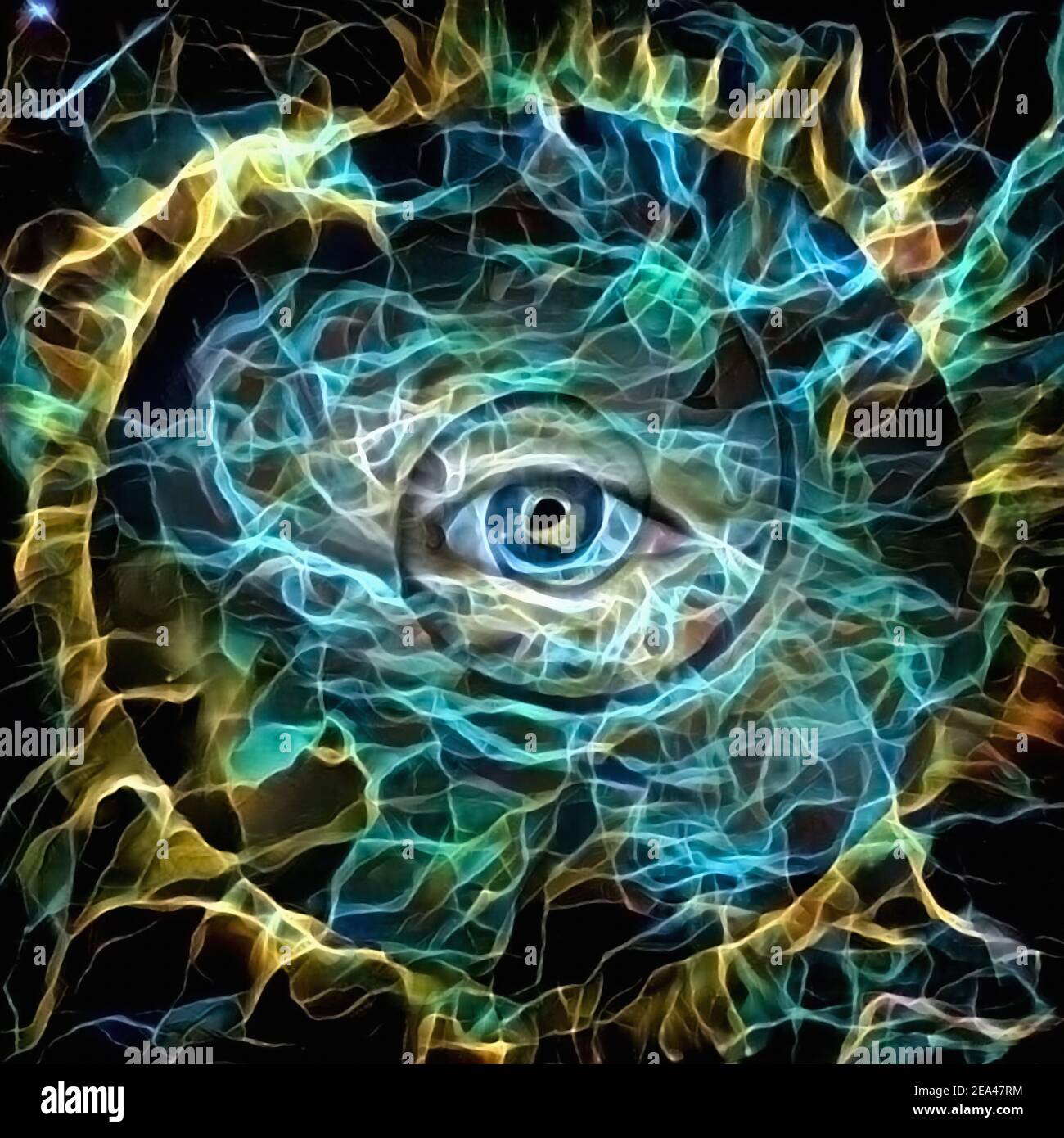 The eye of Eternity. Modern abstract art. 3D rendering Stock Photo - Alamy