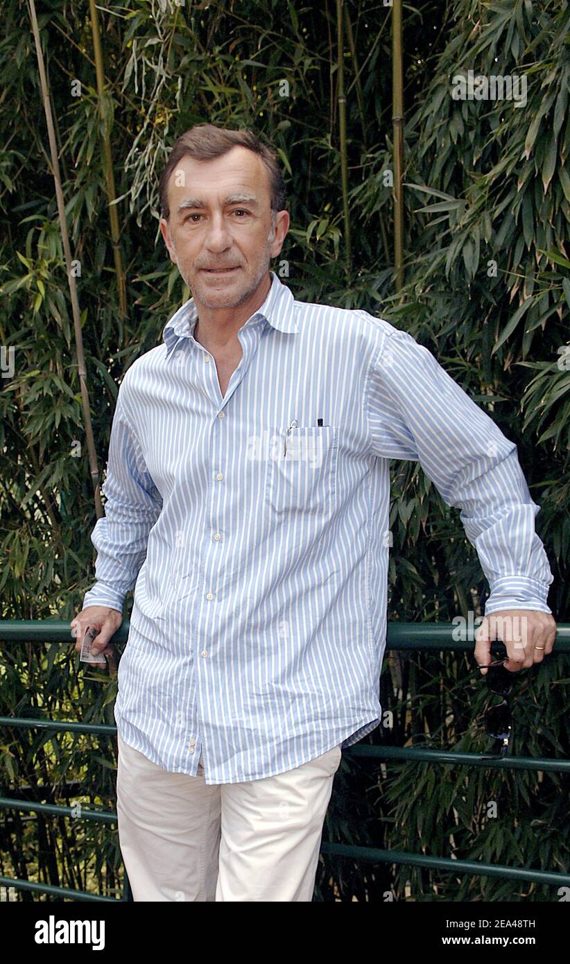 French actor Christophe Malavoy poses at the Roland Garros 'VIP Village ...