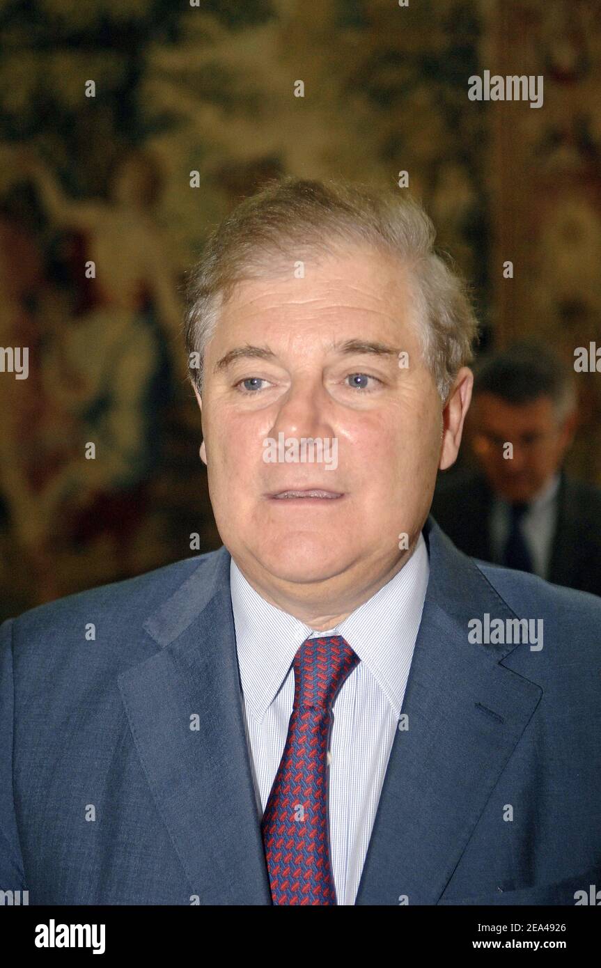 Newly appointed Justice minister Pascal Clement during the passing of ...