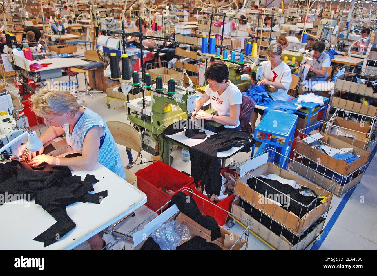 View of the Arena factory, in Libourne, near Bordeaux, in France, on ...