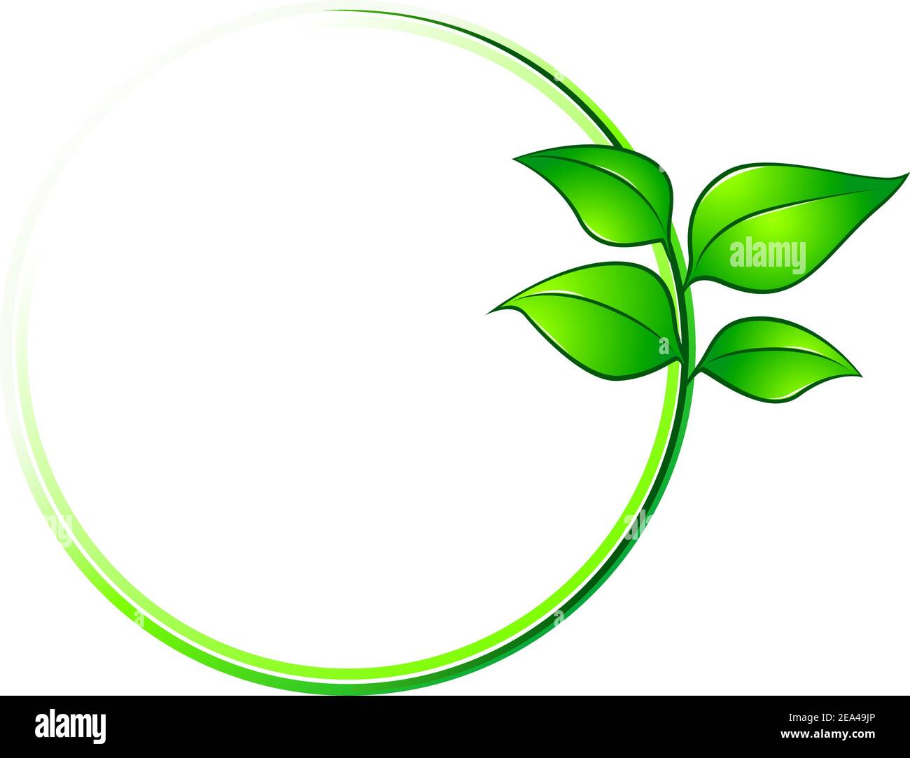 Environment frame with green leaves for ecology design Stock Vector ...