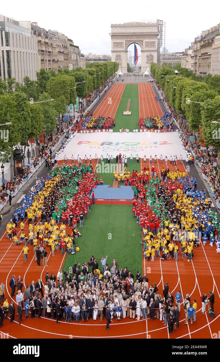 Champs-Elysees Avenue are transformed symbolically into 'Champs ...