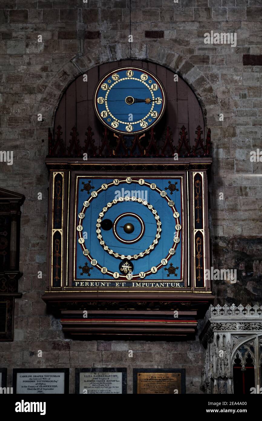 Exeter Cathedral, Exeter, Devon, England, UK – Astronomical Clock Stock ...