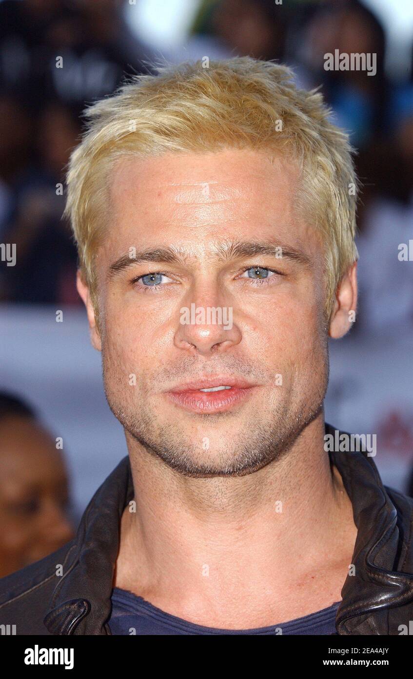 U.S. actor Brad Pitt poses as he arrives at the world premiere of 'Mr ...