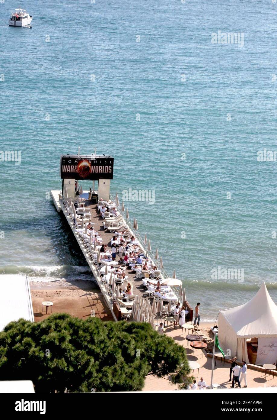 The famous Carlton's pier in Cannes during the Film Festival in Cannes ...