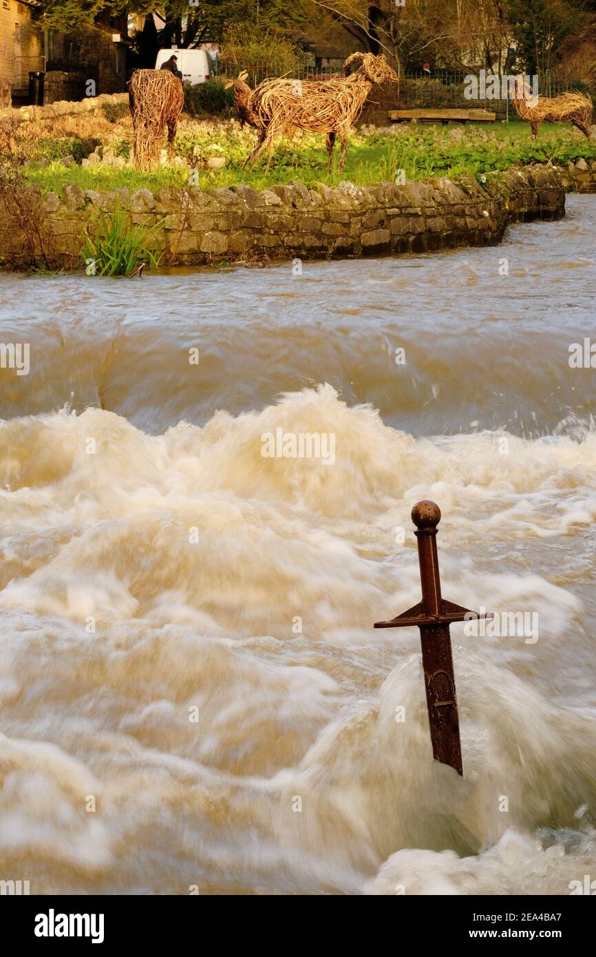 December 2020 - sword in the river at the base of Cheddar Gorge in ...