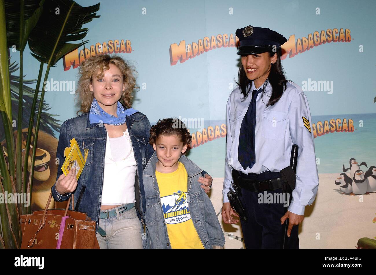 French actress Grace De Capitani and son Julien attend the premiere of ...