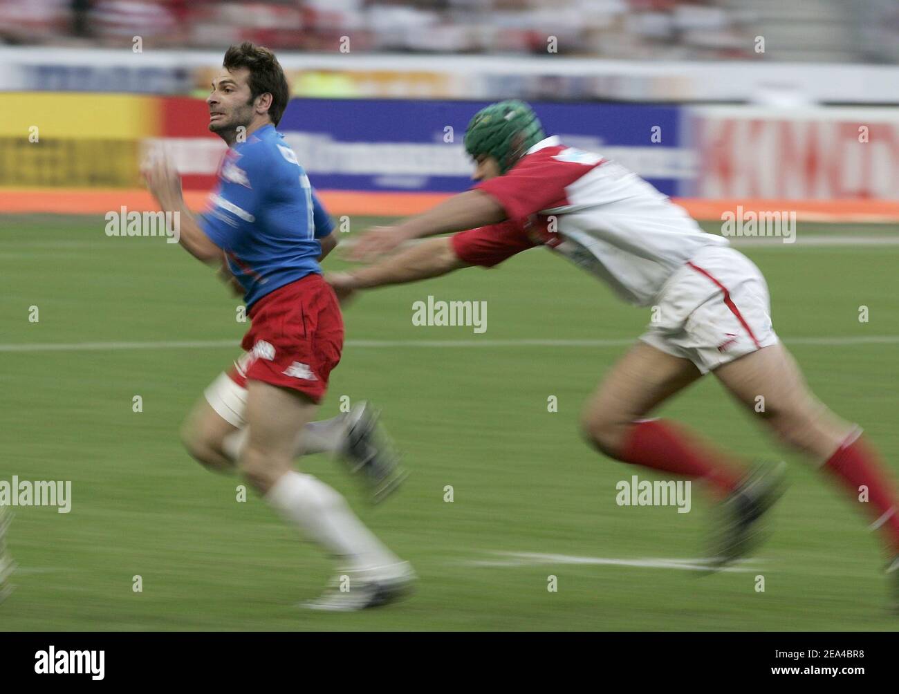 Stade Francais Paris's Christophe Dominici in action during the French ...