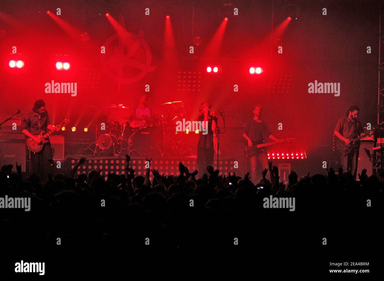 French band Kyo performs on stage at l'Elysee Montmartre in Paris on ...