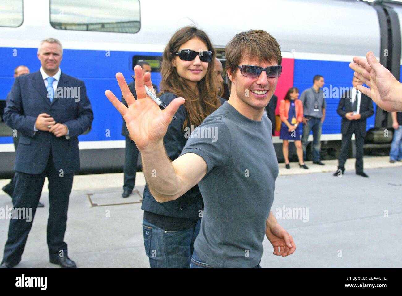Film star Tom Cruise meets his fans at Gare de Lyon railway station in ...