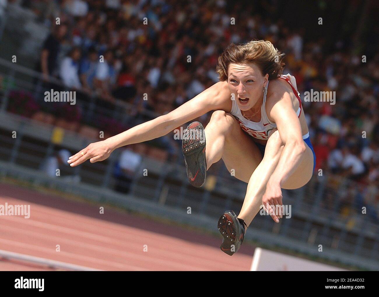 Russian athlet Anna Pyatykh on triple jump women during Spar European ...