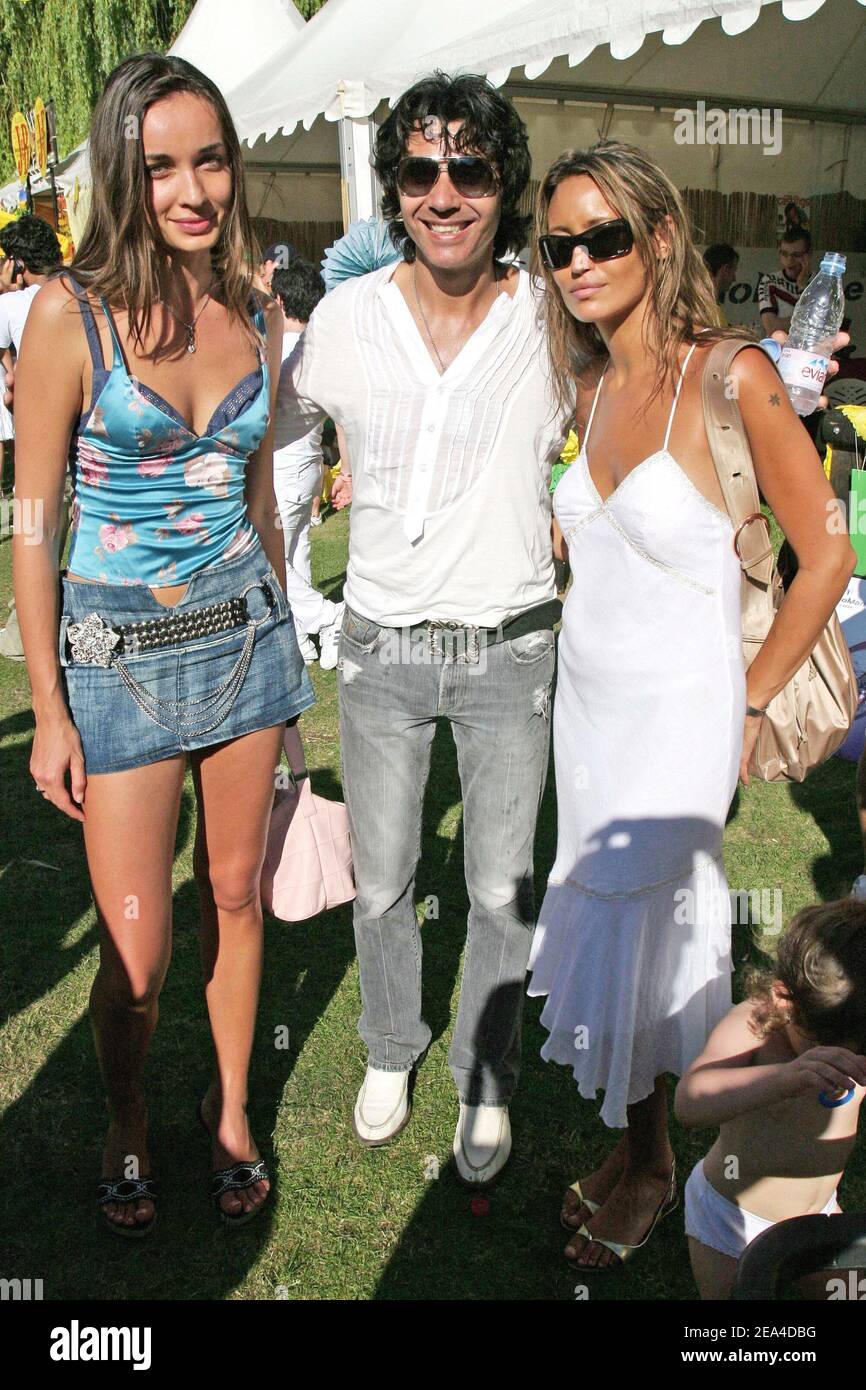 French singer Jean-Luc Lahaye, his girlfriend Vanessa (R) and Ukrainian ...