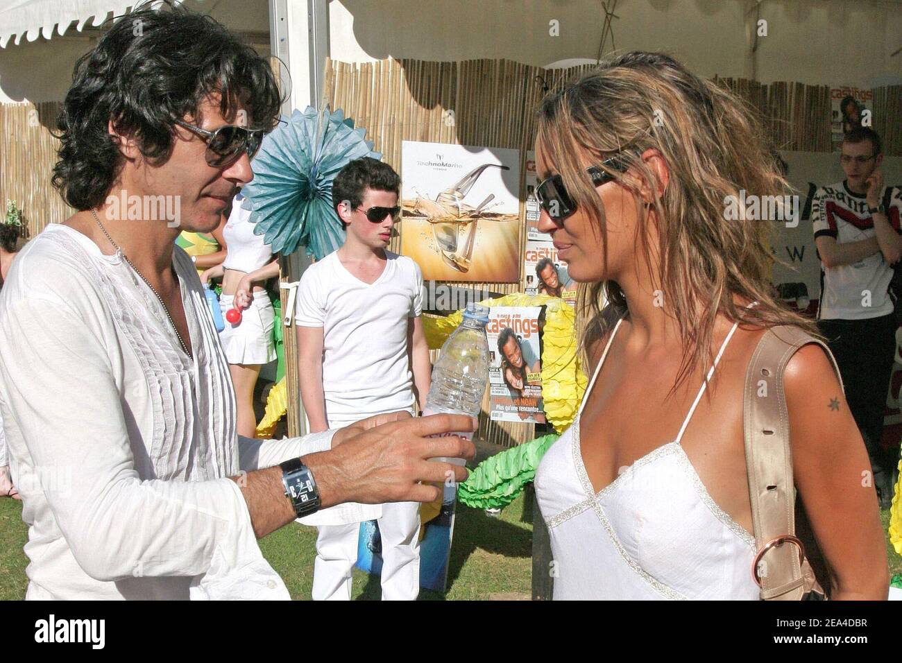 French singer Jean-Luc Lahaye, his girlfriend Vanessa pictured at the ...