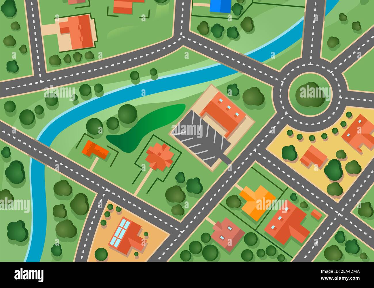 Model suburb Stock Vector Images - Alamy