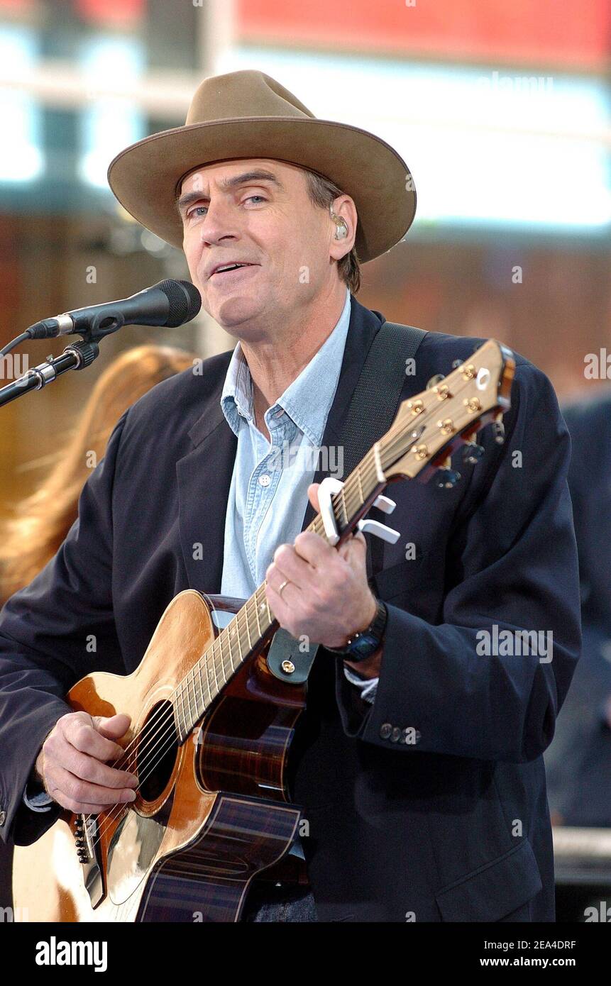 Musician James Taylor performs on NBC Today Toyota Concert Series, held ...