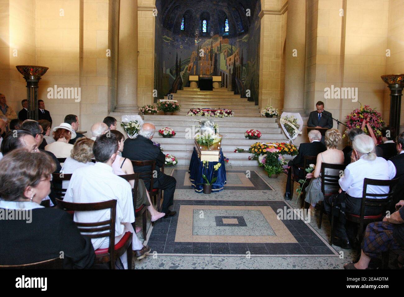 The funeral of French actress Suzanne Flon at the Pere Lachaise ...