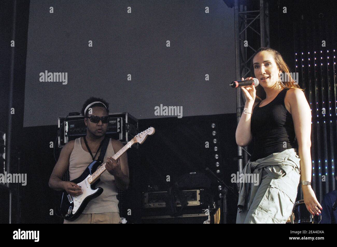 French singer Assia performs live during the annual 'Fete de la Musique ...