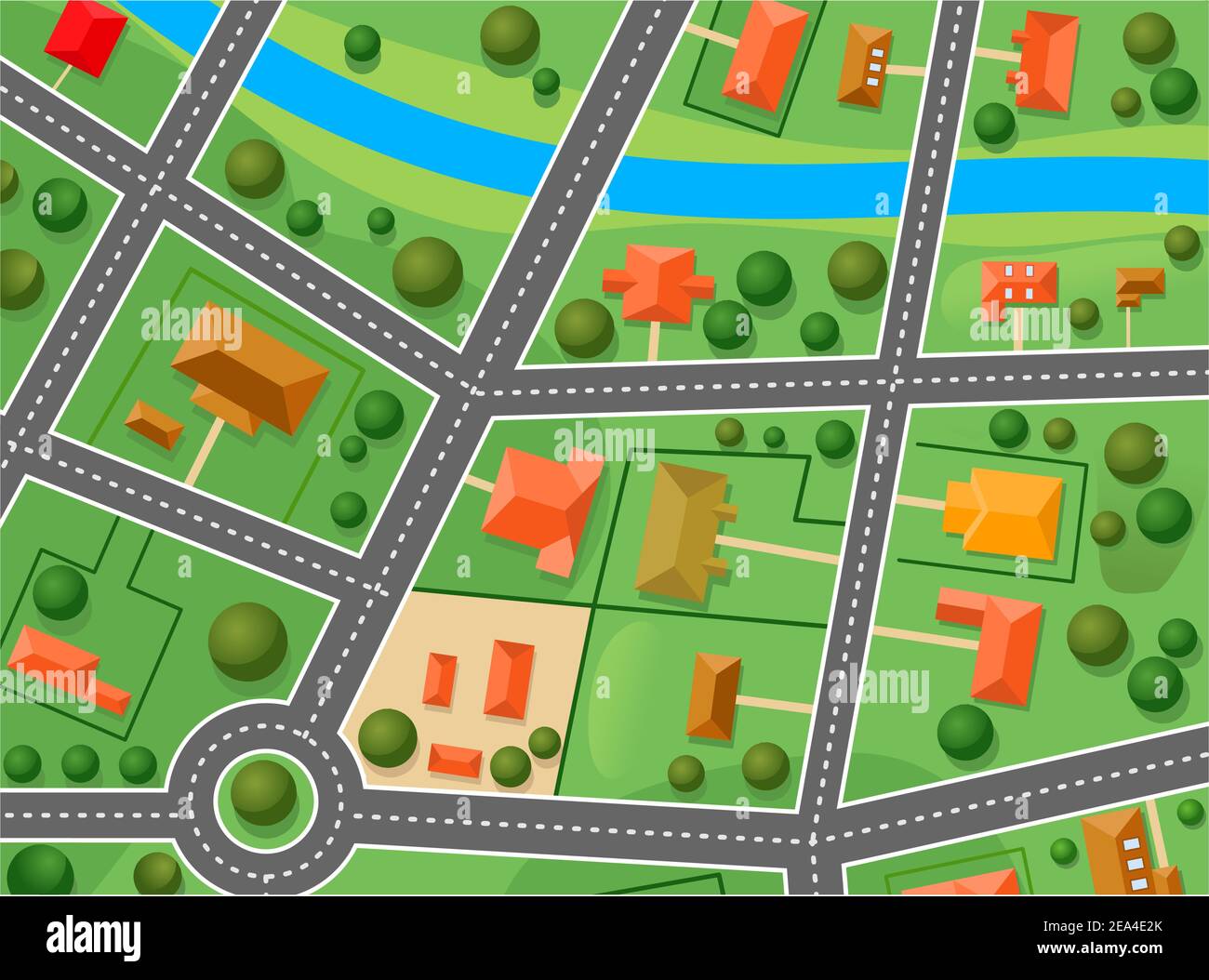 Map of suburb district for sold real estate design Stock Vector Image ...