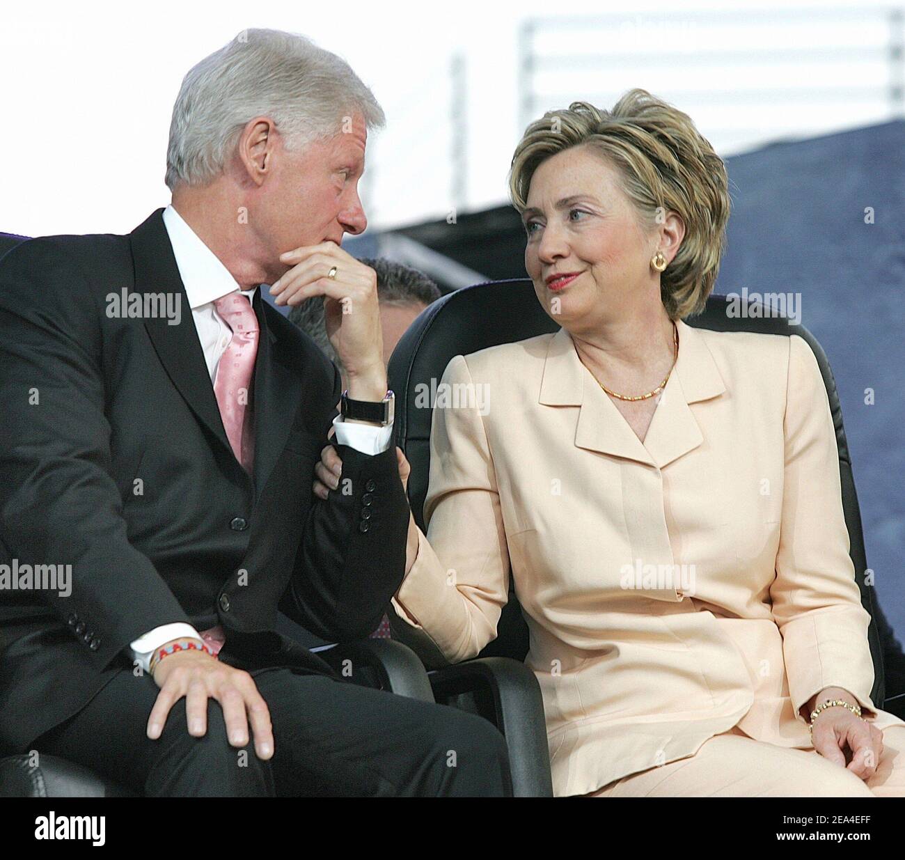 Former United States President, Bill Clinton and his wife Senator ...