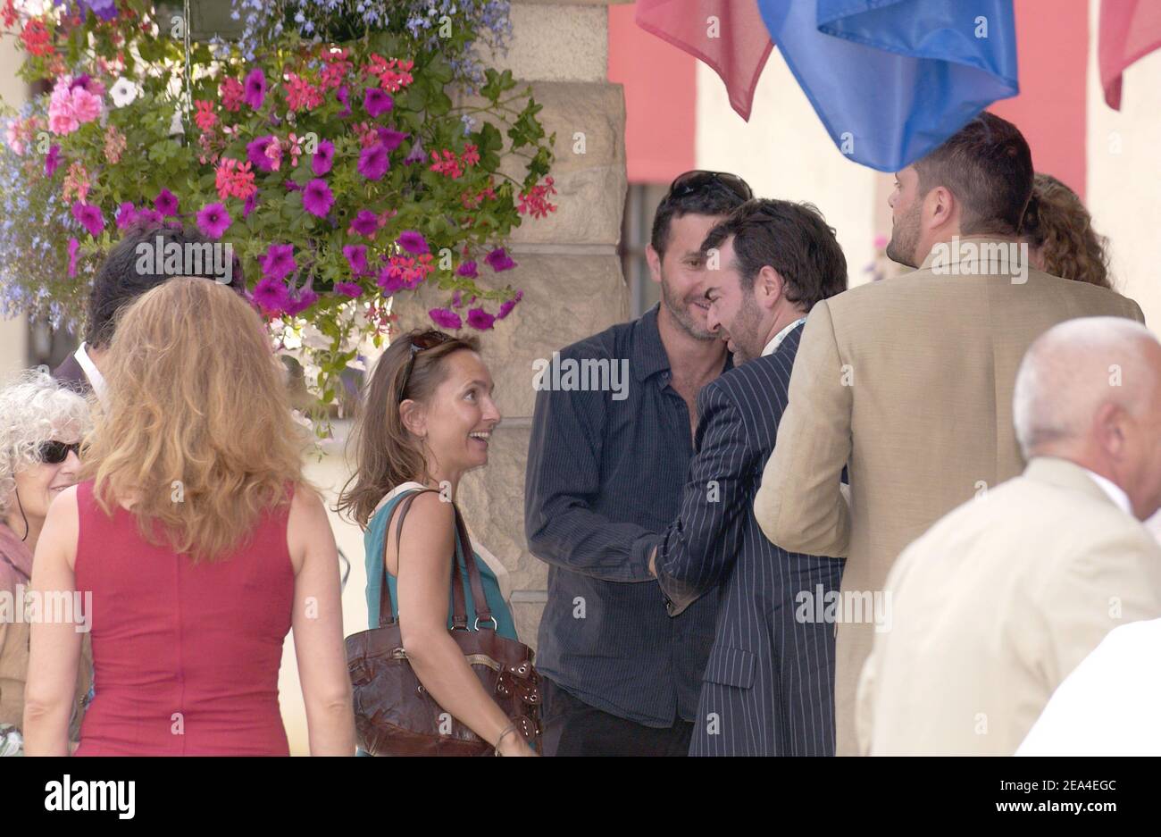 Axelle Laffont attends the wedding of French actor Bruno Solo ...