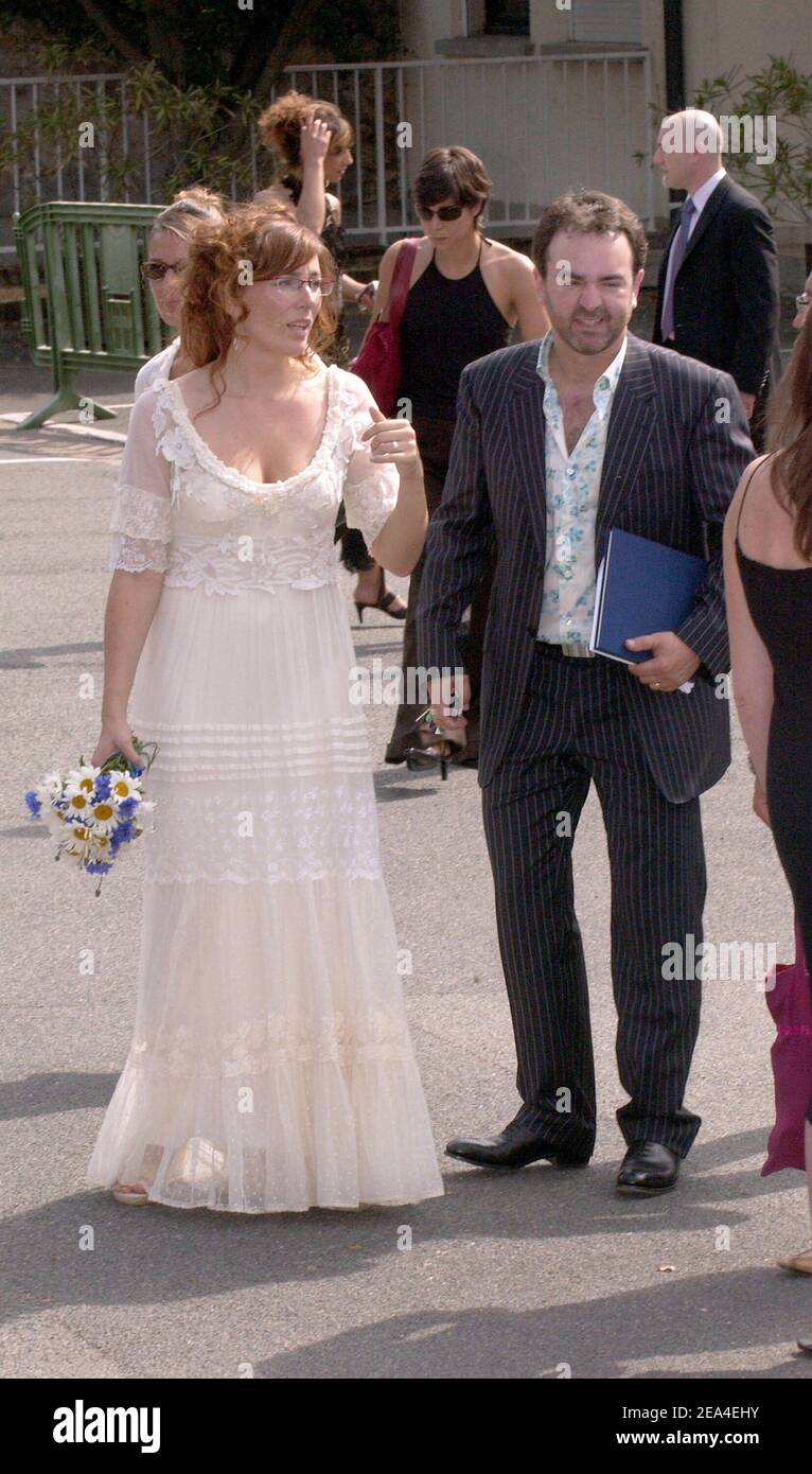Wedding of French actor Bruno Solo ( Lassalle) and Veronique Clochepin ...