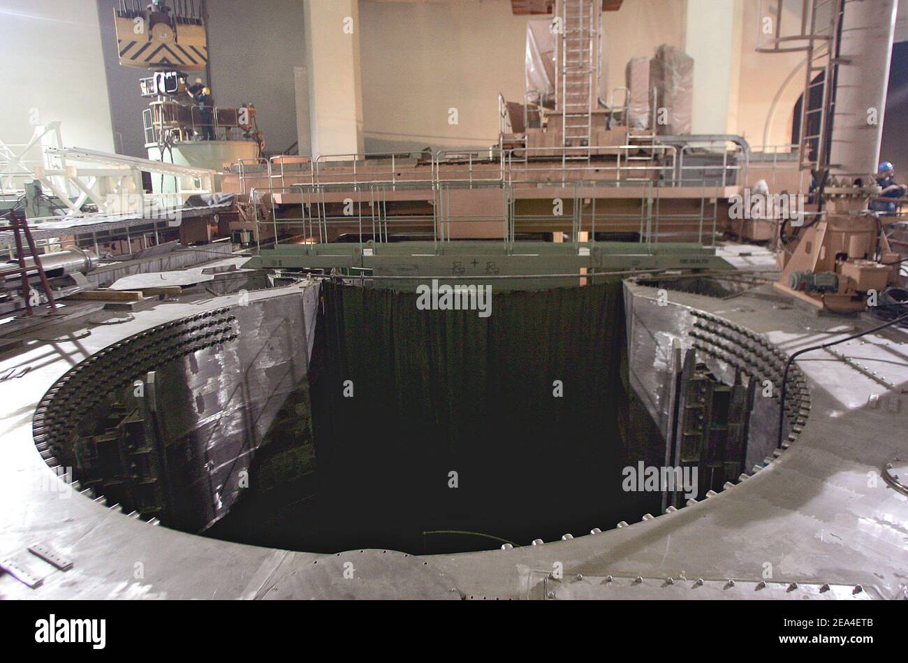 The reactor place of the Bushehr nuclear power plant in the Bushehr ...