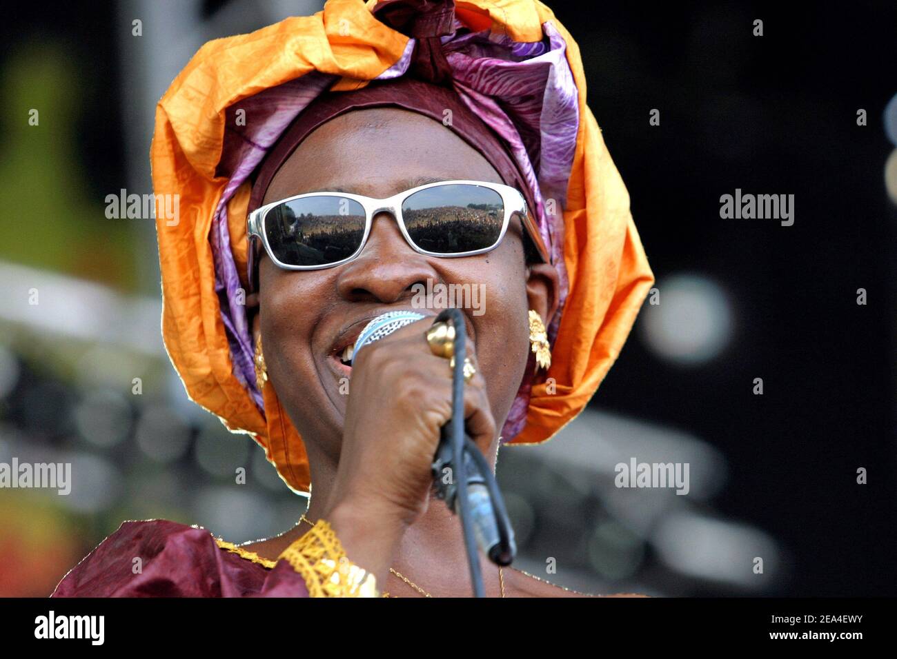 Malian singer Mariam performs live on stage at Furia Sound Festival in ...
