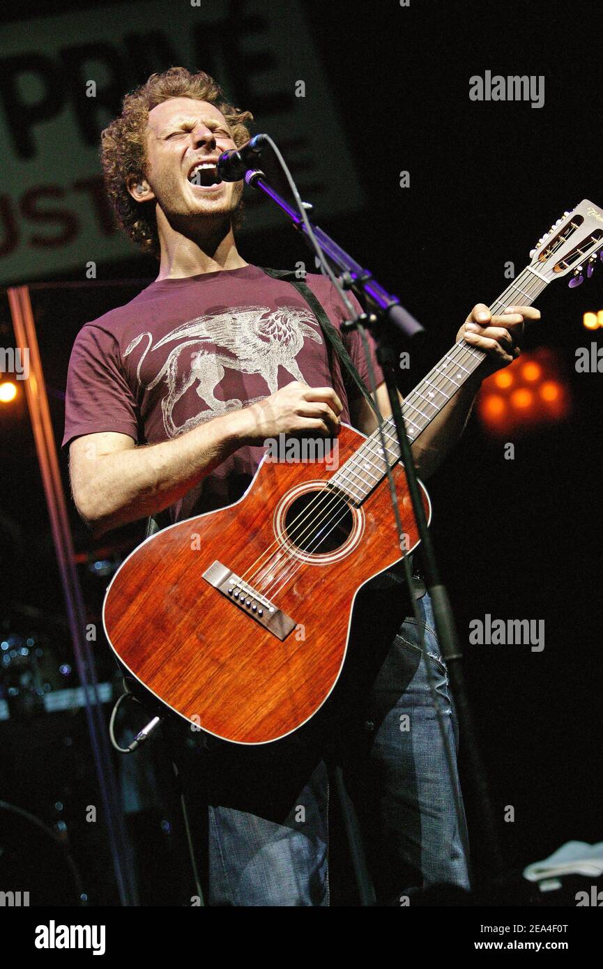 French singer Sinclair performs live during RTL 2 private concert held ...