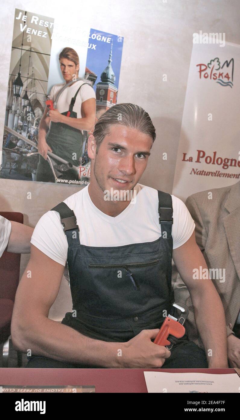 Piotr Adamski, illustrating the perfect Polish plumber ( following the ...