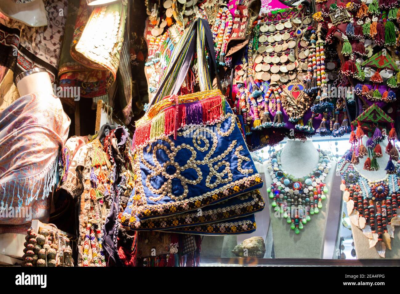 Traditional style handmade woven bags made of fabric Stock Photo - Alamy