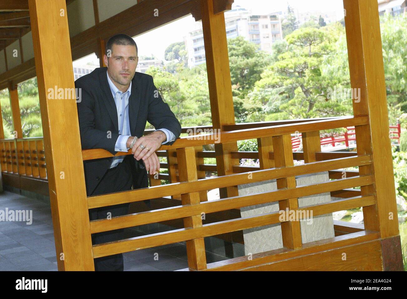 US actor Matthew Fox, cast member of the tv serie 'Lost', poses for a ...