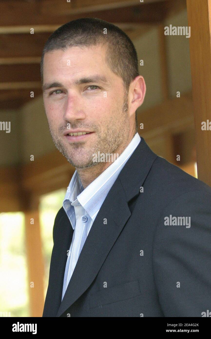 US actor Matthew Fox, cast member of the tv serie 'Lost', poses for a ...