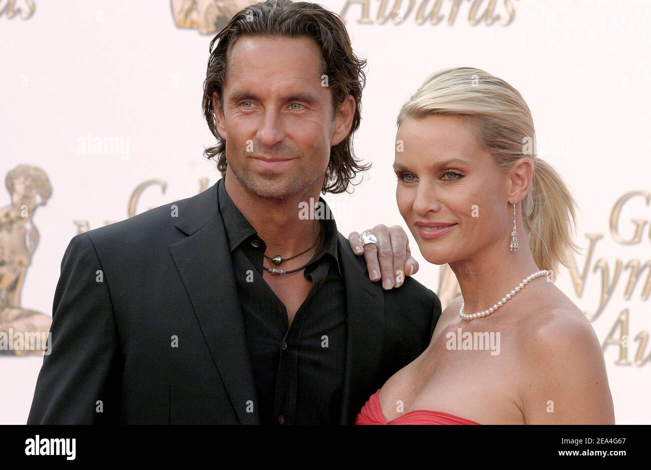 Nicolette Sheridan with her boyfriend at the 45th TV Festival of Monte ...