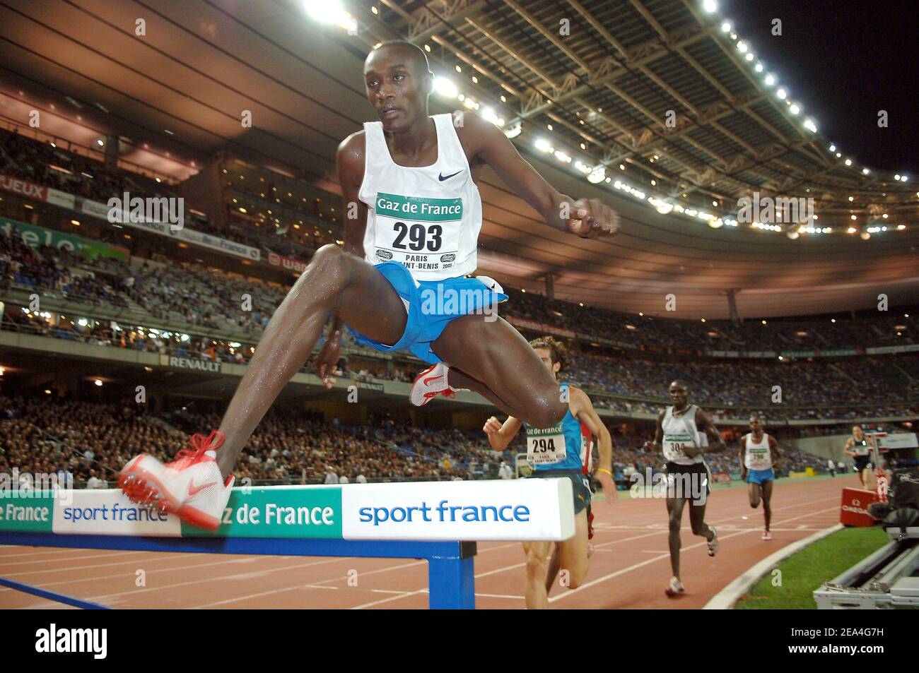 Kenyan Wesley Kiprotich takes the second place on 3000 m steeplechase ...