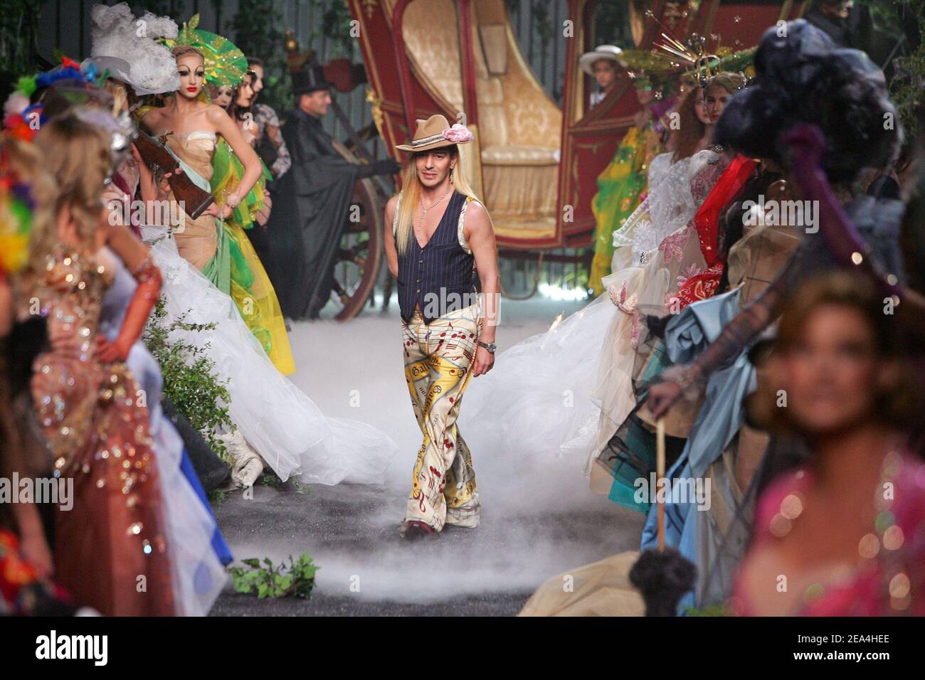 British designer John Galliano pictured after his 2005-2006 Haute ...