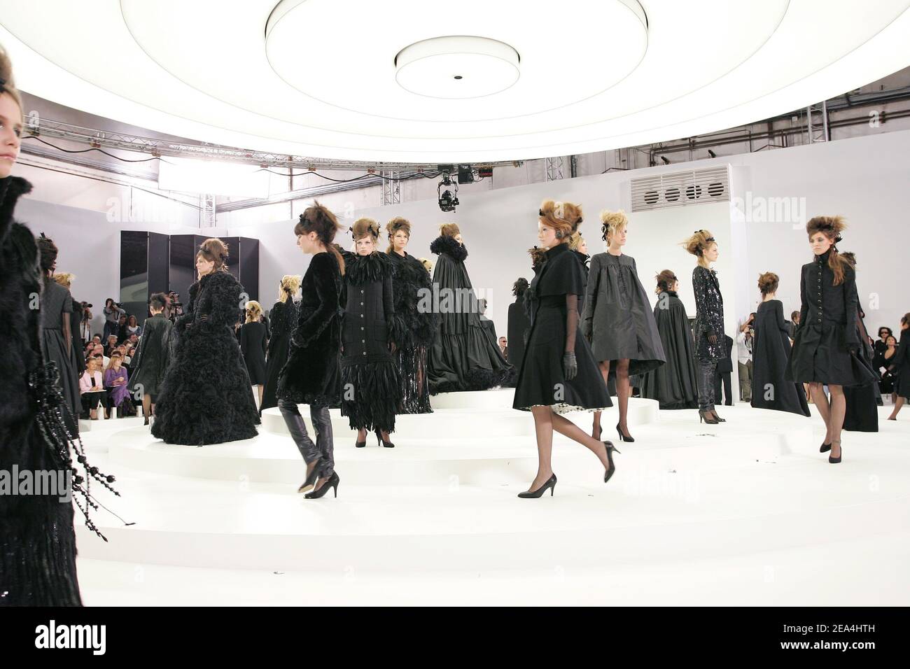 Models display creations by German fashion designer Karl Lagerfeld at ...