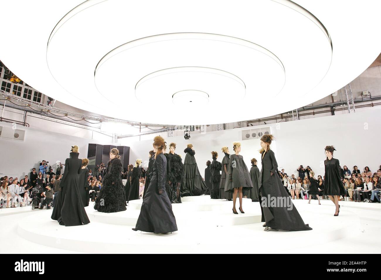 Models display creations by German fashion designer Karl Lagerfeld at ...