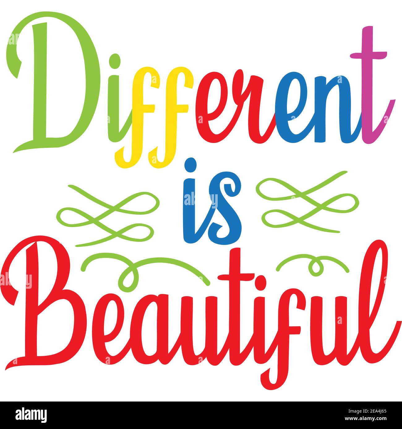Different Is Beautiful Stock Vector Image & Art - Alamy