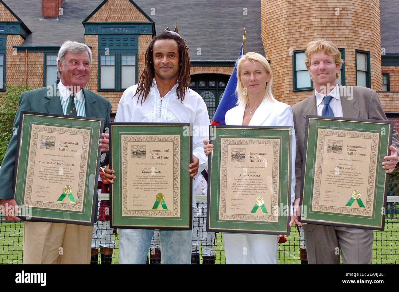"Left to right, Inductees Earl ""Butch"" Buchholz, Jr. (USA), Yannick ...