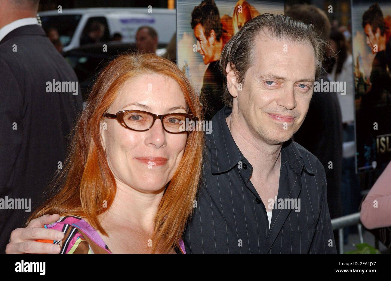Cast member Steve Buscemi and his wife arrive at 'The Island' premiere ...
