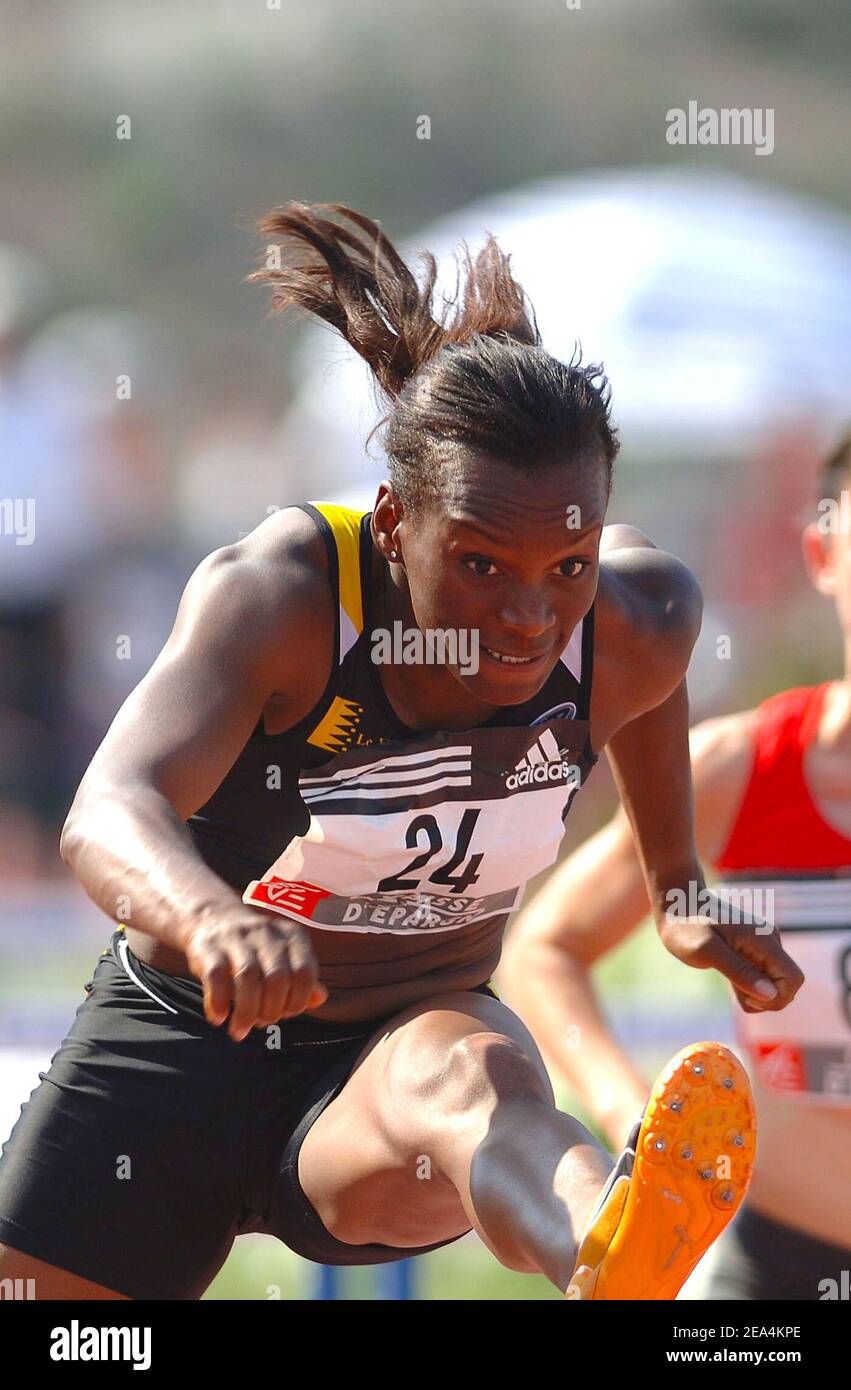 French athlete Reina-Flor Okori takes the second place on100m hurdles ...