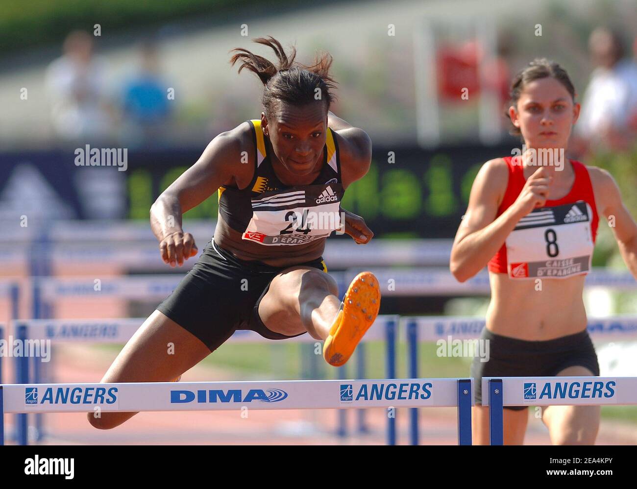 French athlete Reina-Flor Okori takes the second place on100m hurdles ...