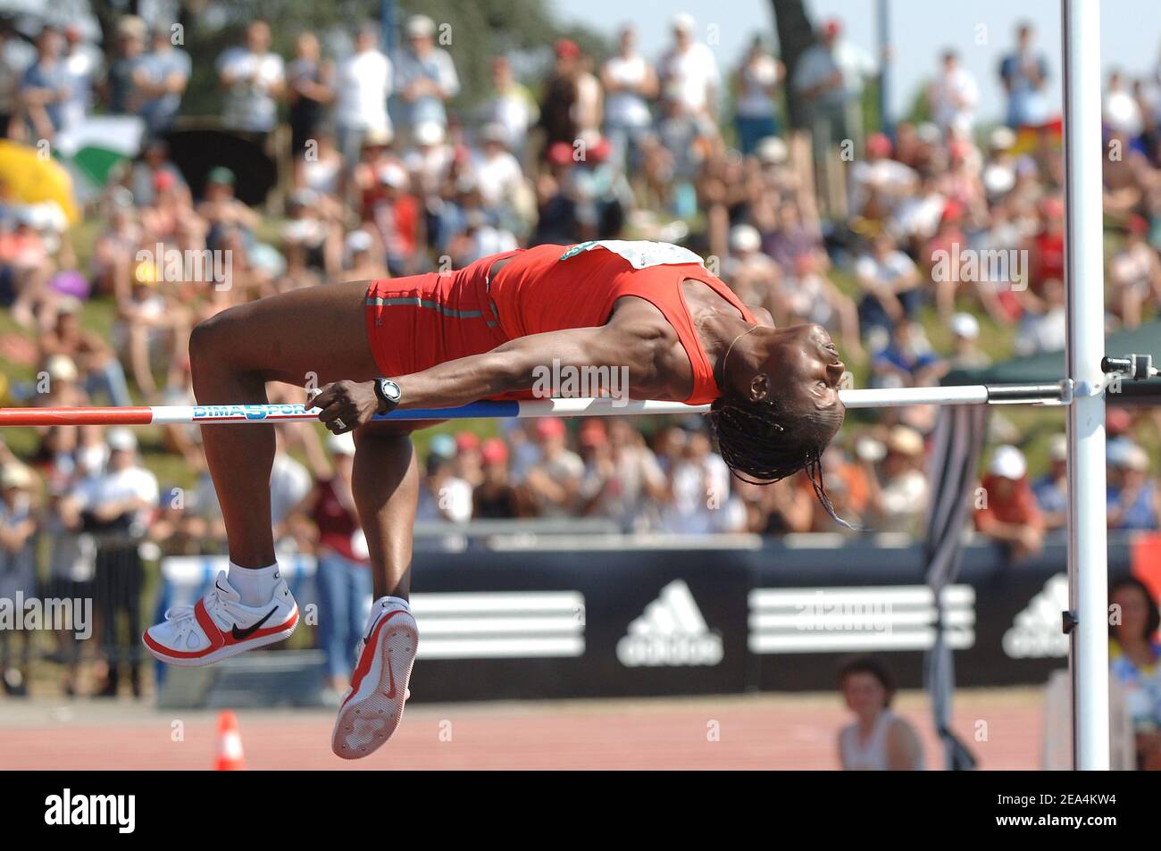 French athlete Eunice Barber take the second place on hight jump female ...