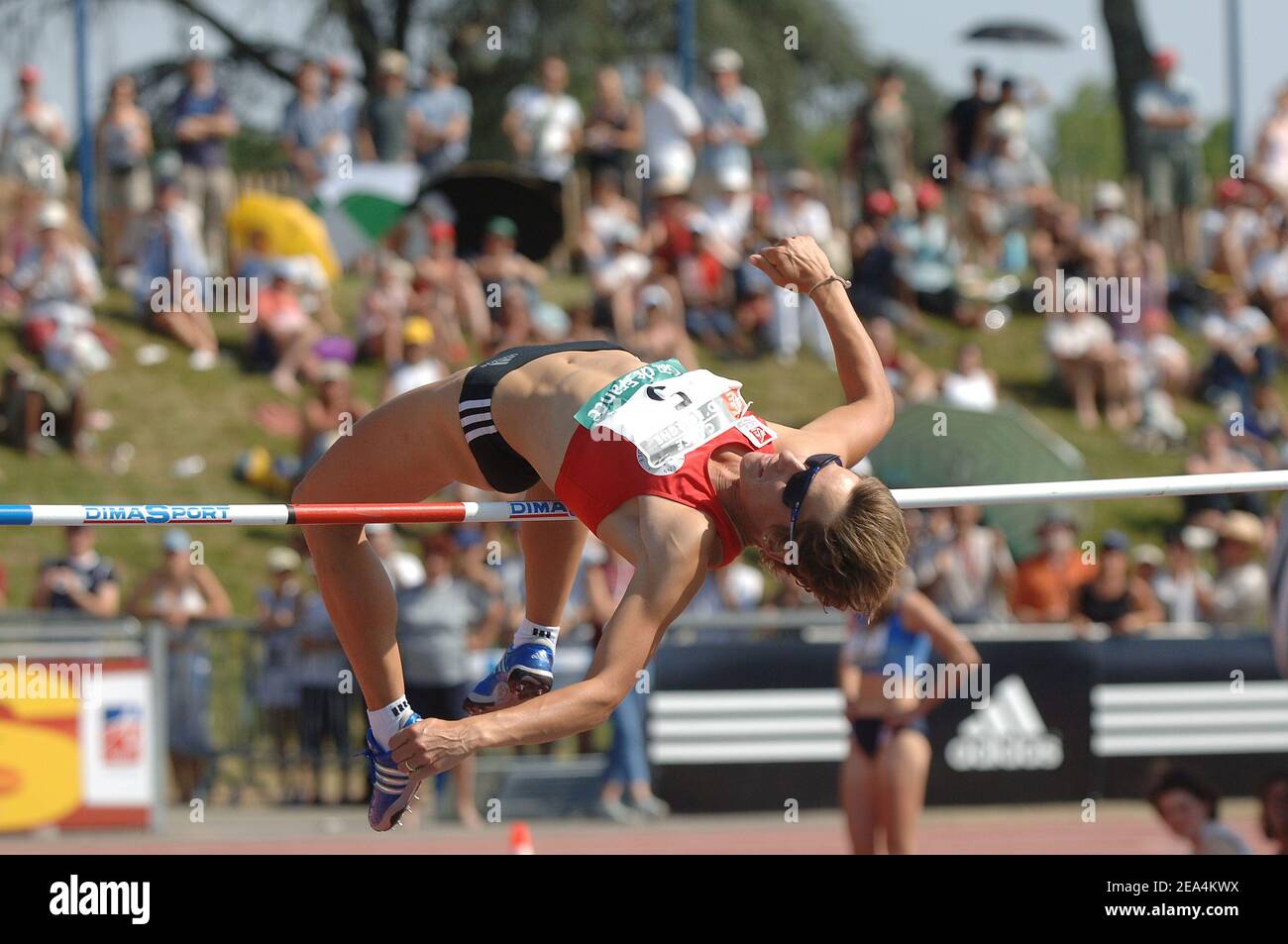French athlete Marie Collonville take the third place on hight jump ...