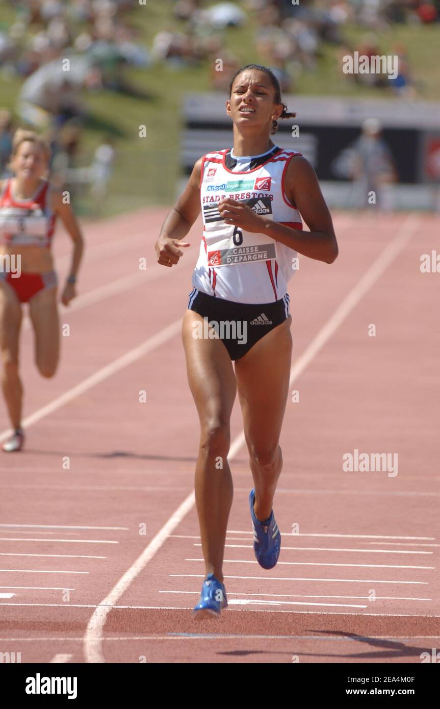 French athlete Solen Desert performe on 800 m female finale, during the ...